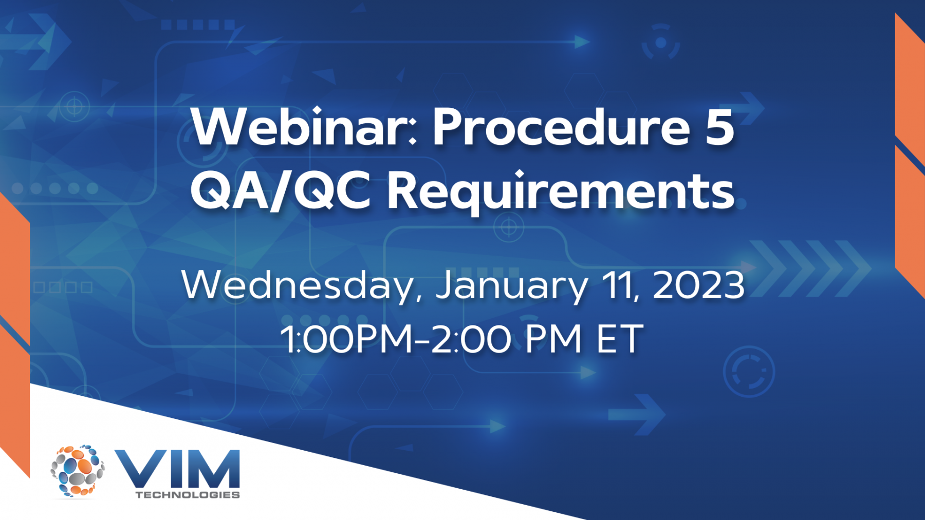 Upcoming Webinars - VIM Technologies