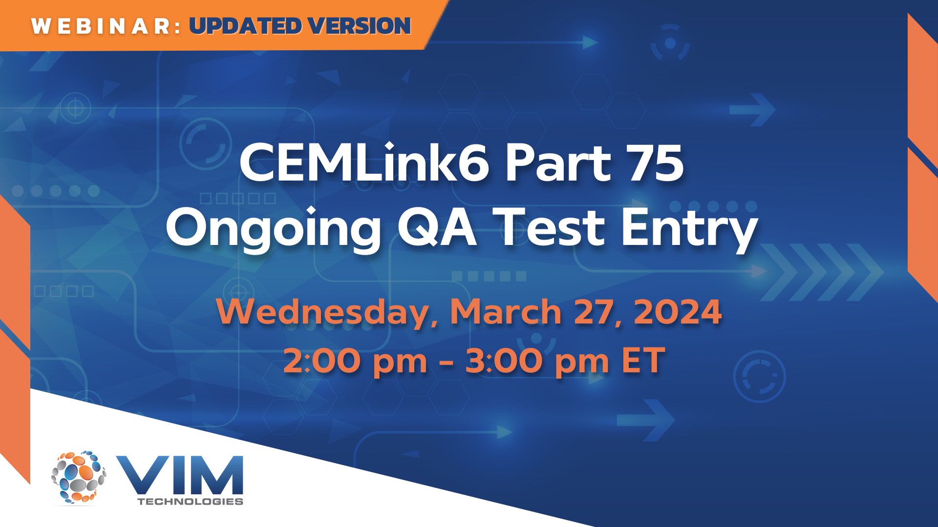 Upcoming Webinars - VIM Technologies